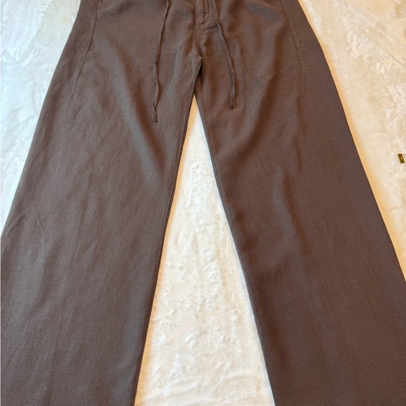 Zara | Pants & Jumpsuits | Zara Wide Leg Linenblend Pants Comfy Chic ...